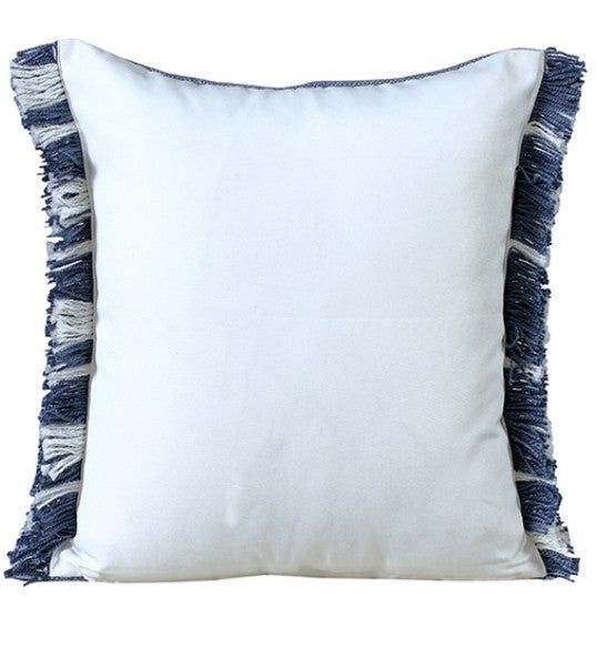Blue Fringed 20" Pillow – Merridian Home Furnishings