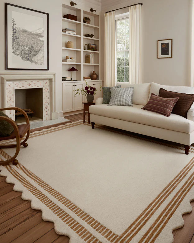 Scottie Wool Rug|Ivory/Rust 5' x 7'5" – Merridian Home Furnishings